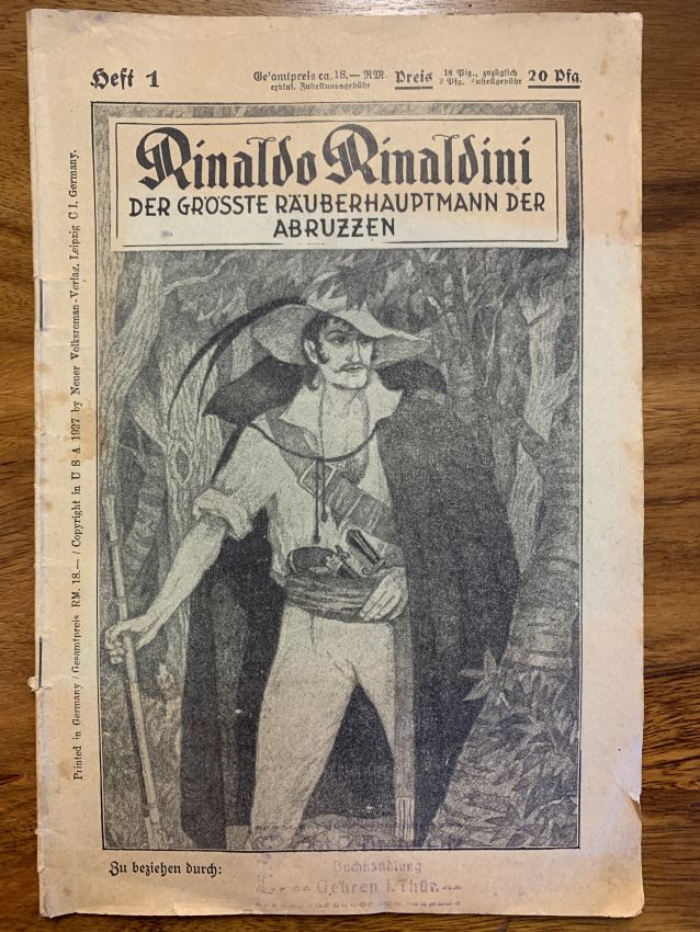 Alte Bücherwelt - Rinaldo Rinaldini - Der Grösste Räuberhauptmann der ...