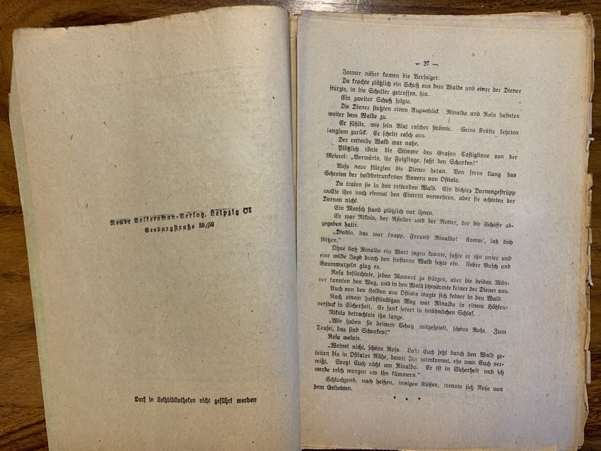 Alte Bücherwelt - Rinaldo Rinaldini - Der Grösste Räuberhauptmann der ...